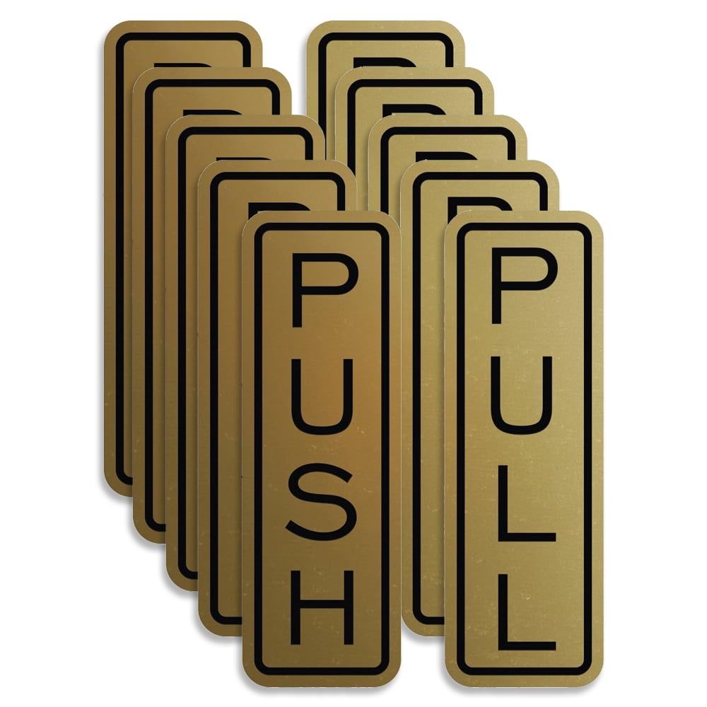 All Quality Classic Vertical Push Pull Door Signs - Great for Glass ...