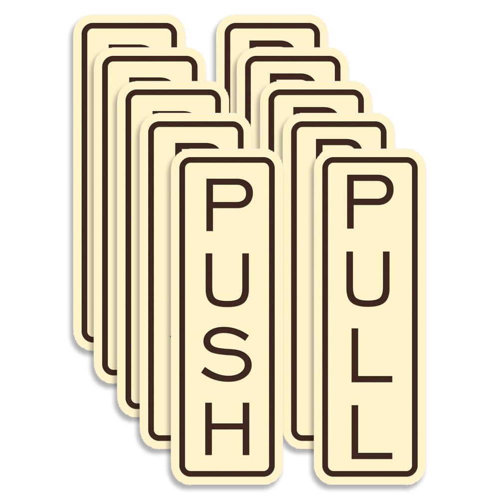 All Quality Classic Vertical Push Pull Door Signs - Great for Glass ...