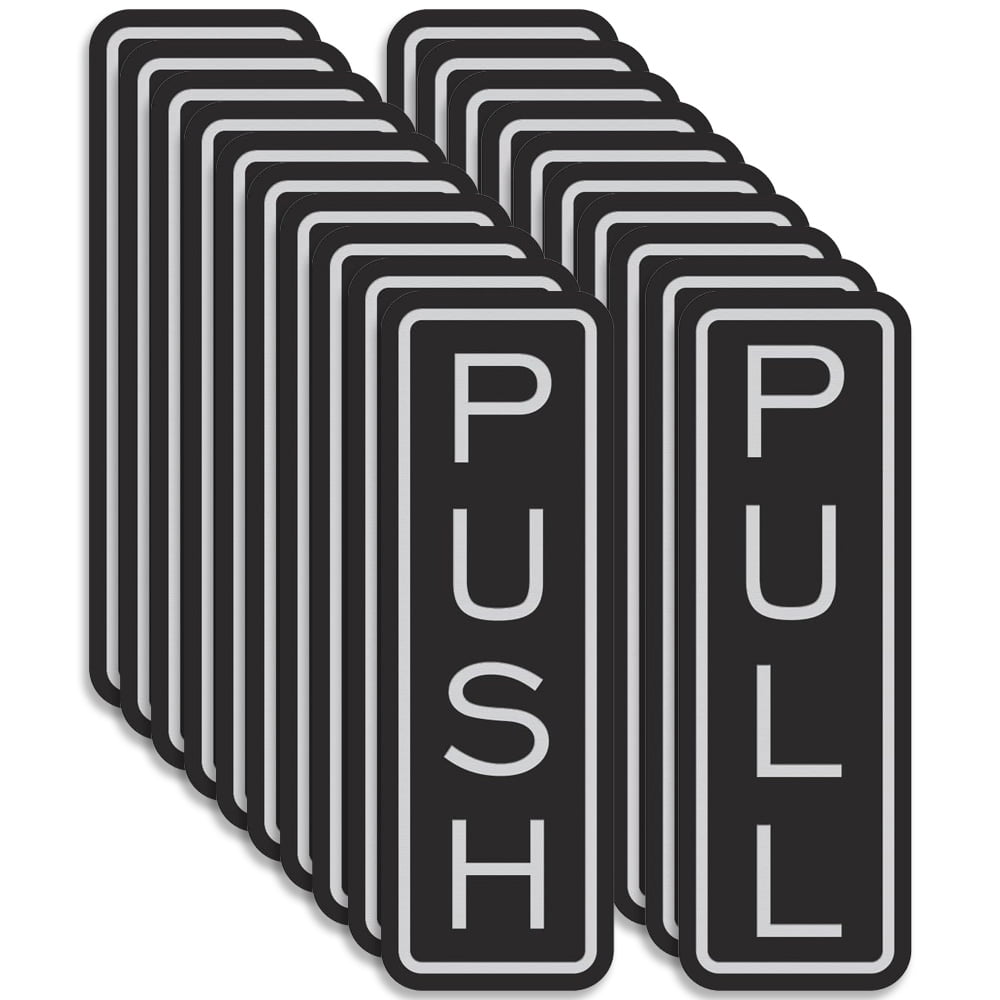 All Quality Classic Vertical Push Pull Door Signs - Great for Glass ...