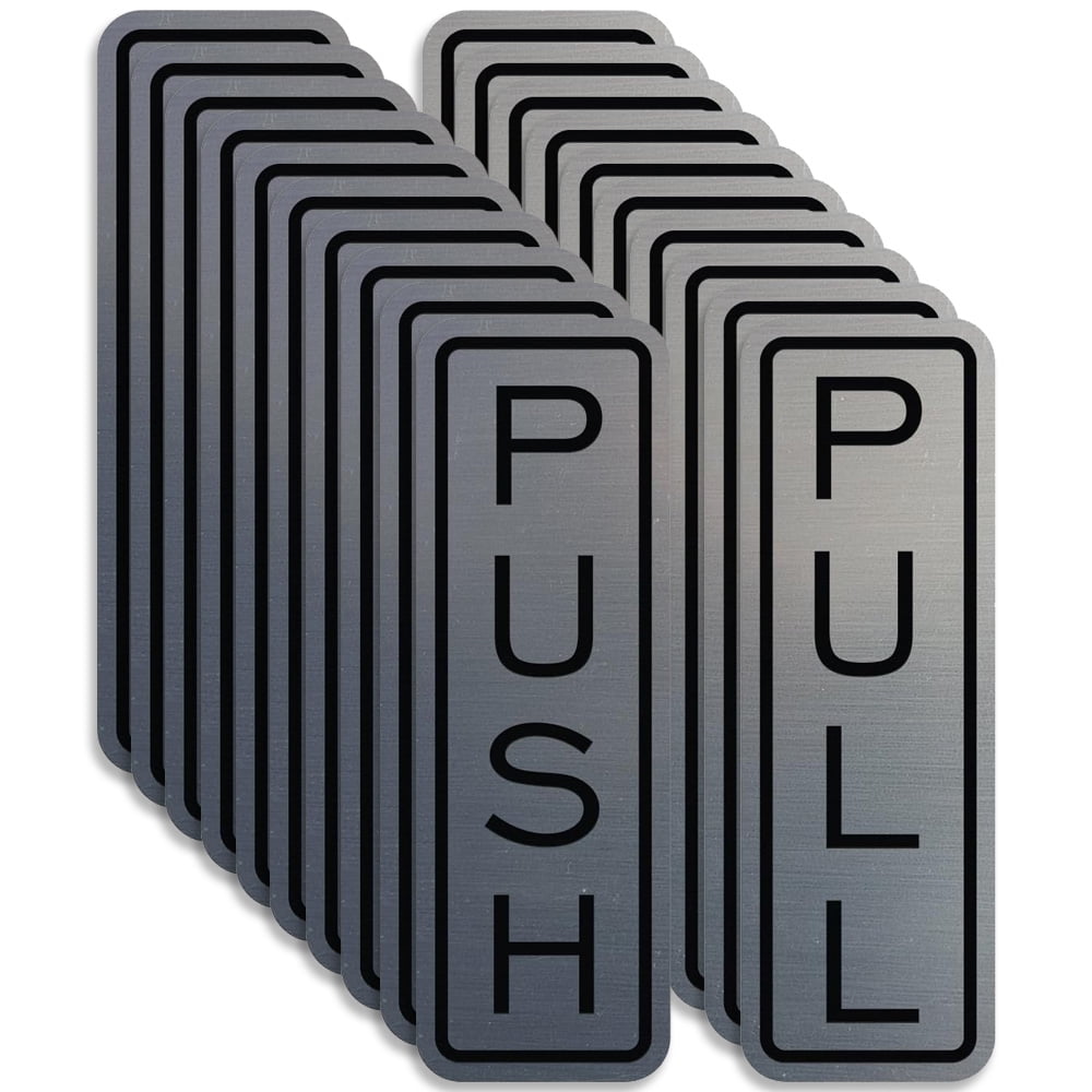 All Quality Classic Vertical Push Pull Door Signs - Great for Glass ...