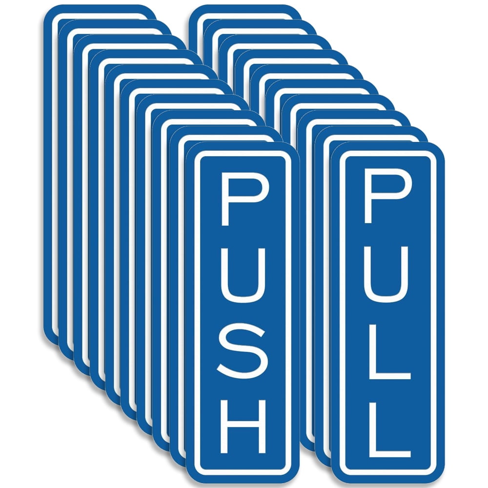 All Quality Classic Vertical Push Pull Door Signs - Great for Glass ...