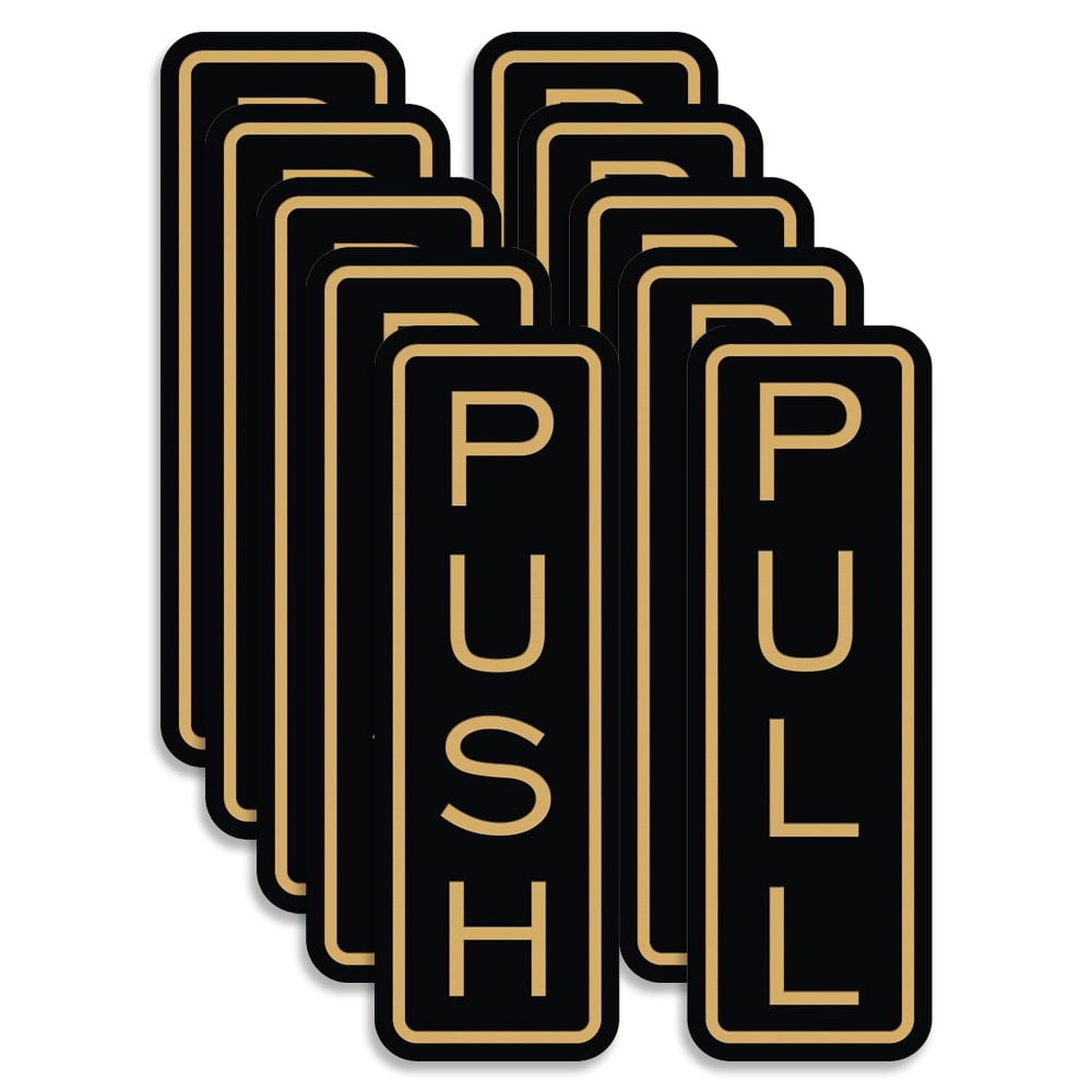 All Quality Classic Vertical Push Pull Door Signs - Great for Glass ...