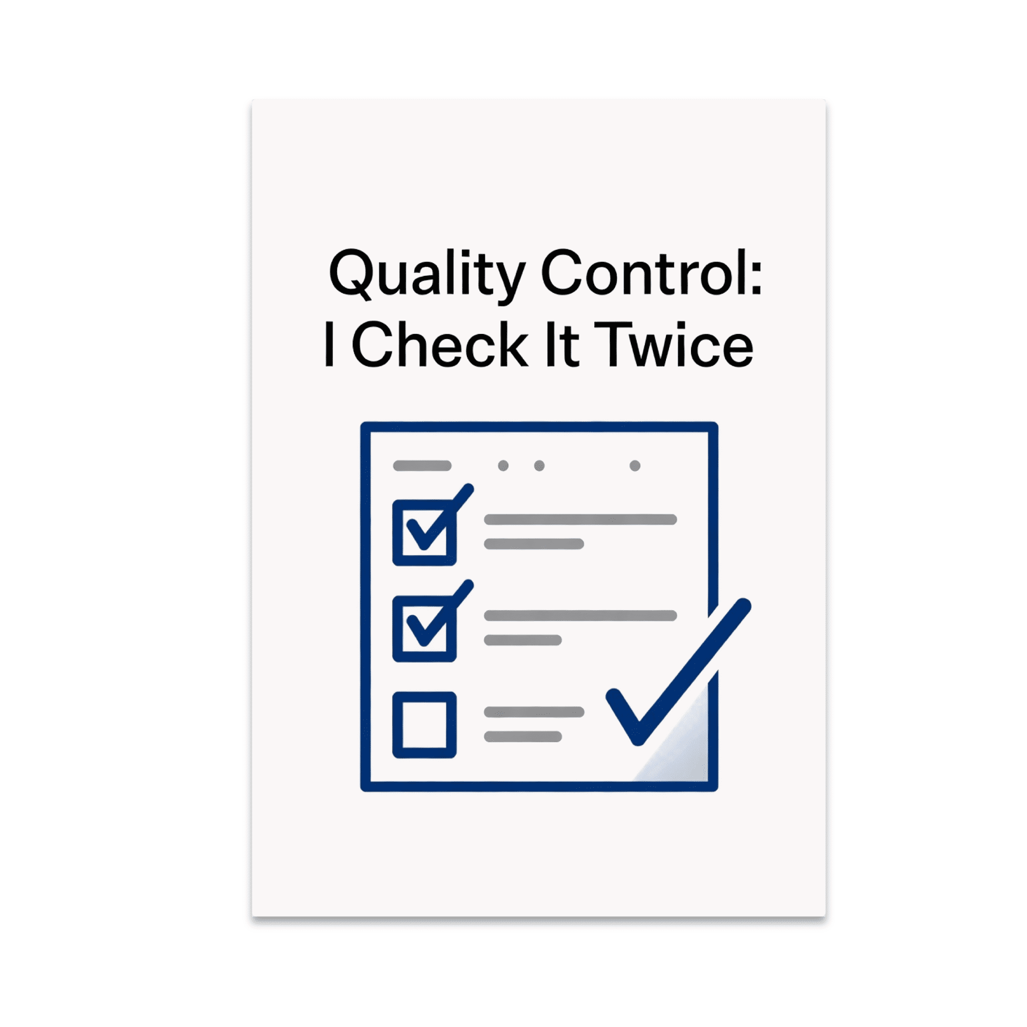 Quality Control Posters