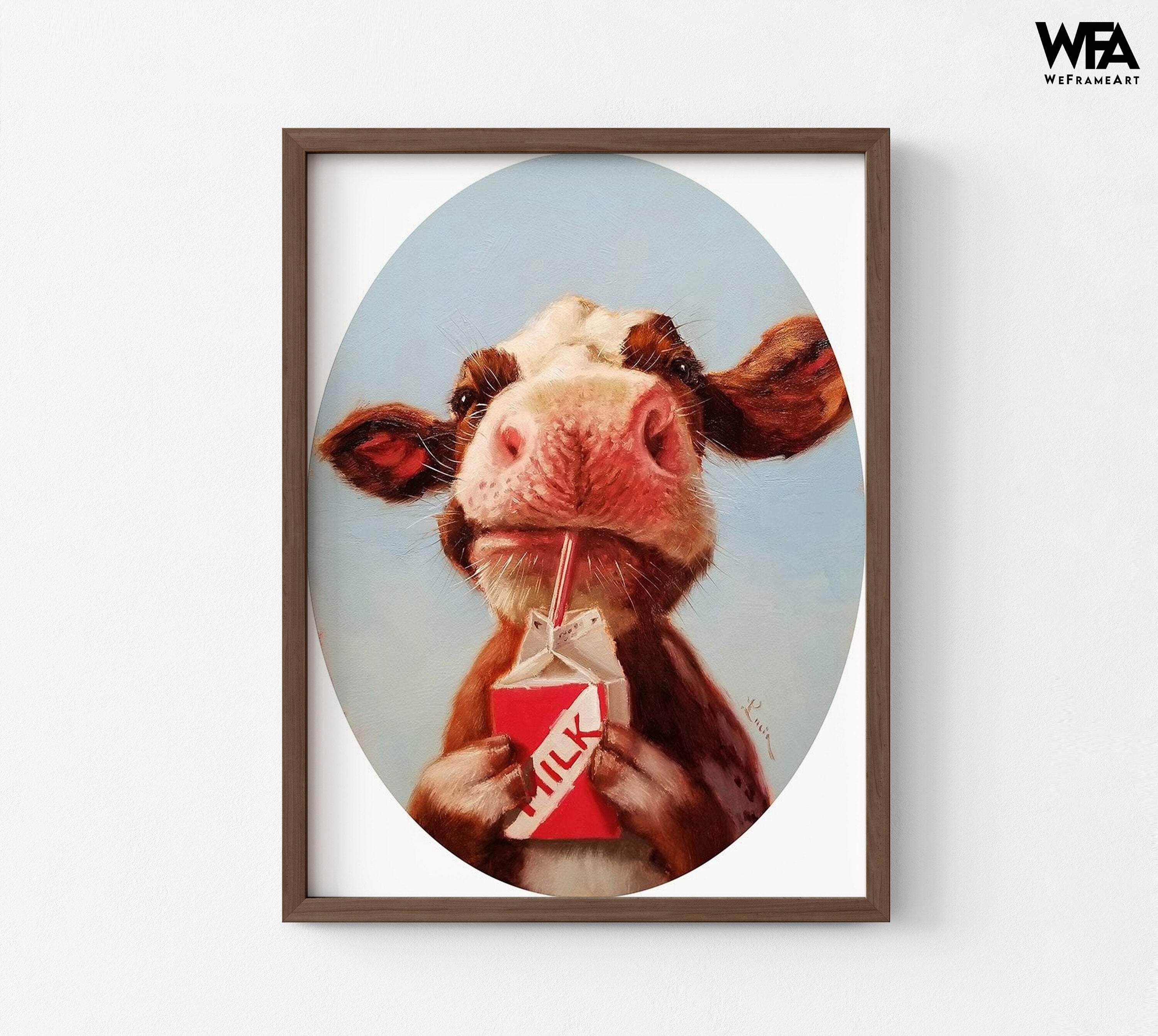 Quality Control by Lucia Heffernan, Funny Cow Wall Art, Dairy Products ...