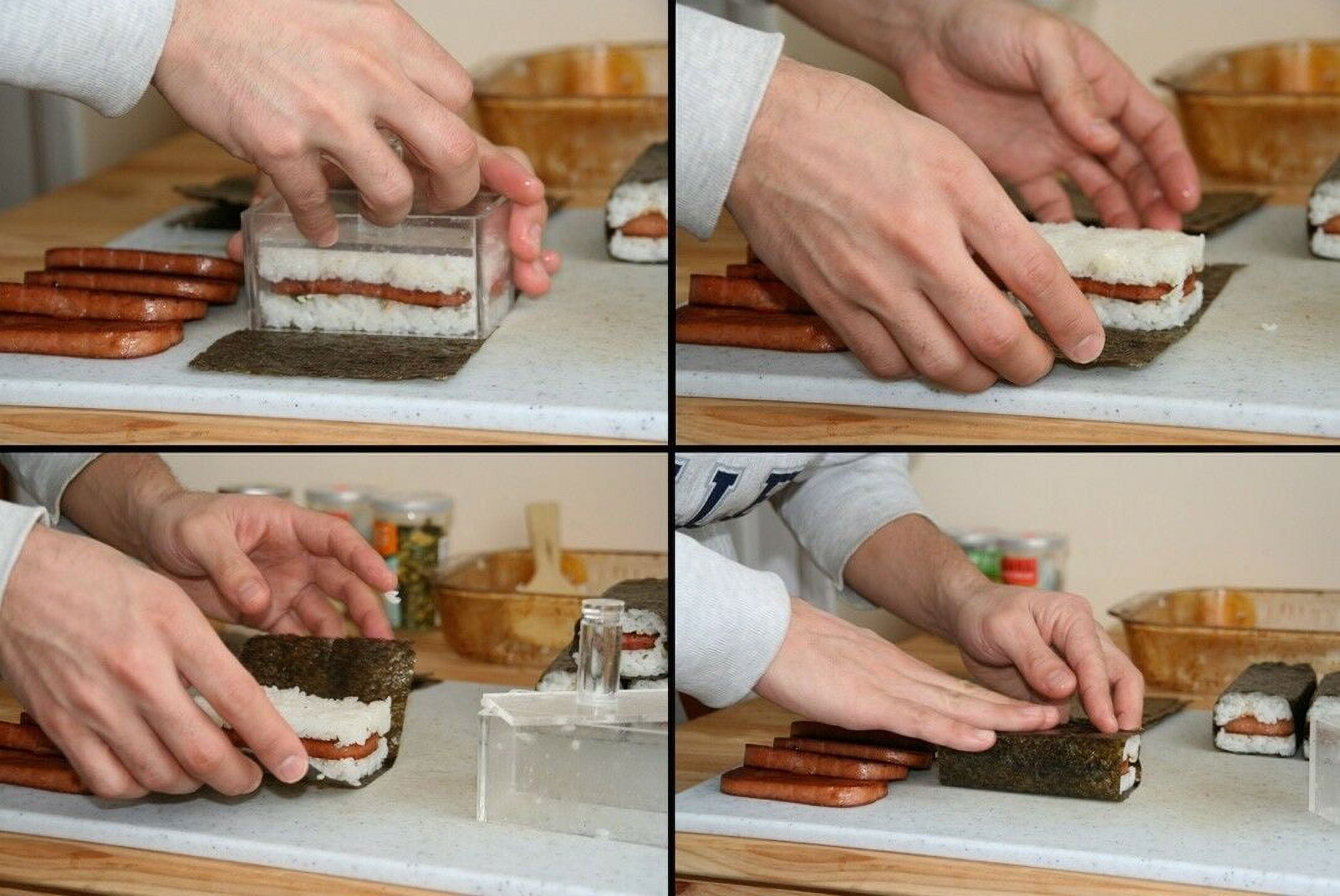 Quality Double Economy Sized Acrylic Press Spam Musubi Non Stick Sushi ...