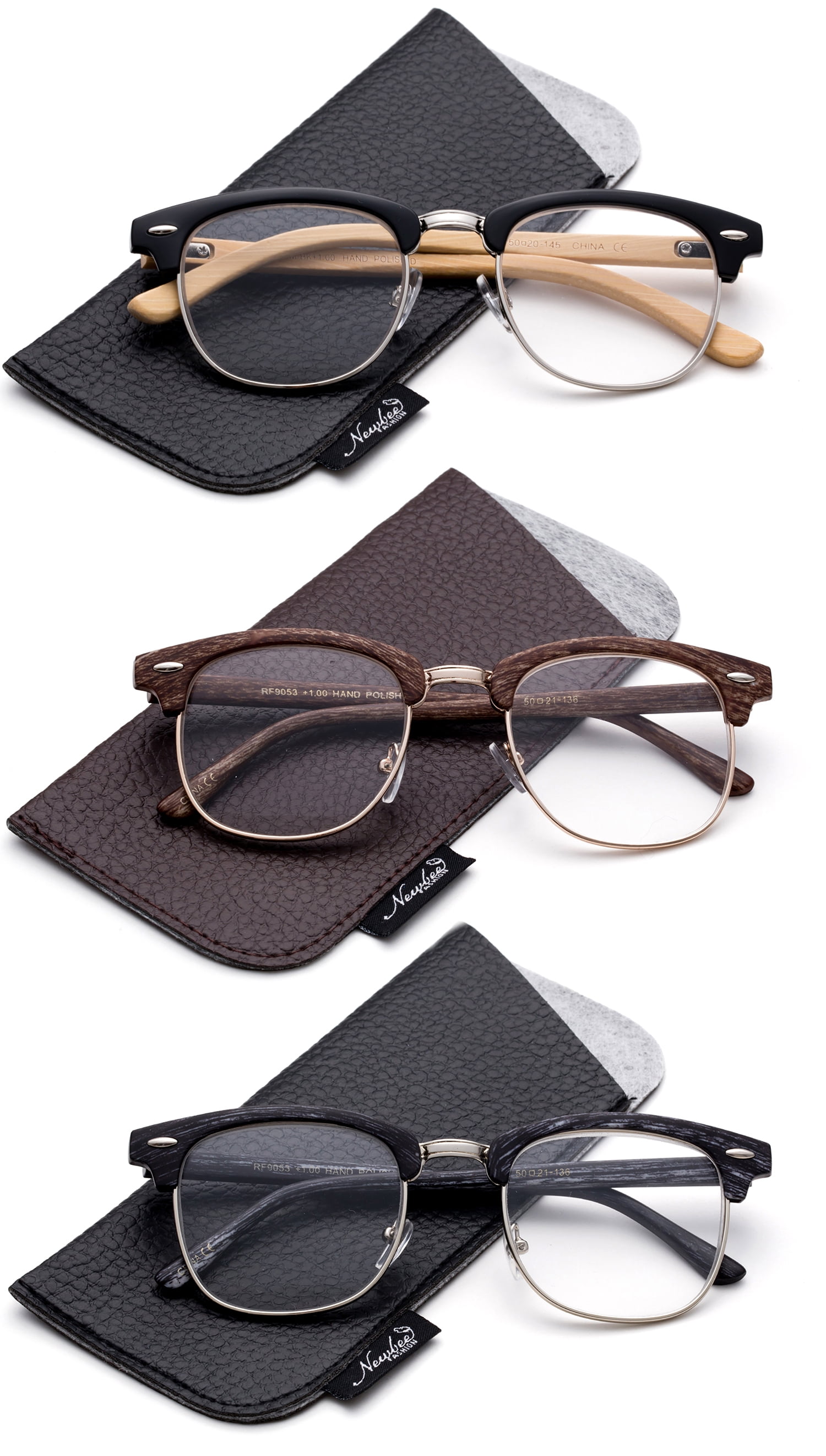 Quality Fashion Clummaster Reading Glasses for Men Retro Vintage ...