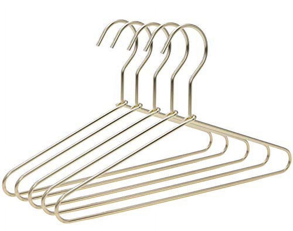 Quality Gold Modern Petite Heavy Duty Metal Hangers - 12" Clothing Thin ...