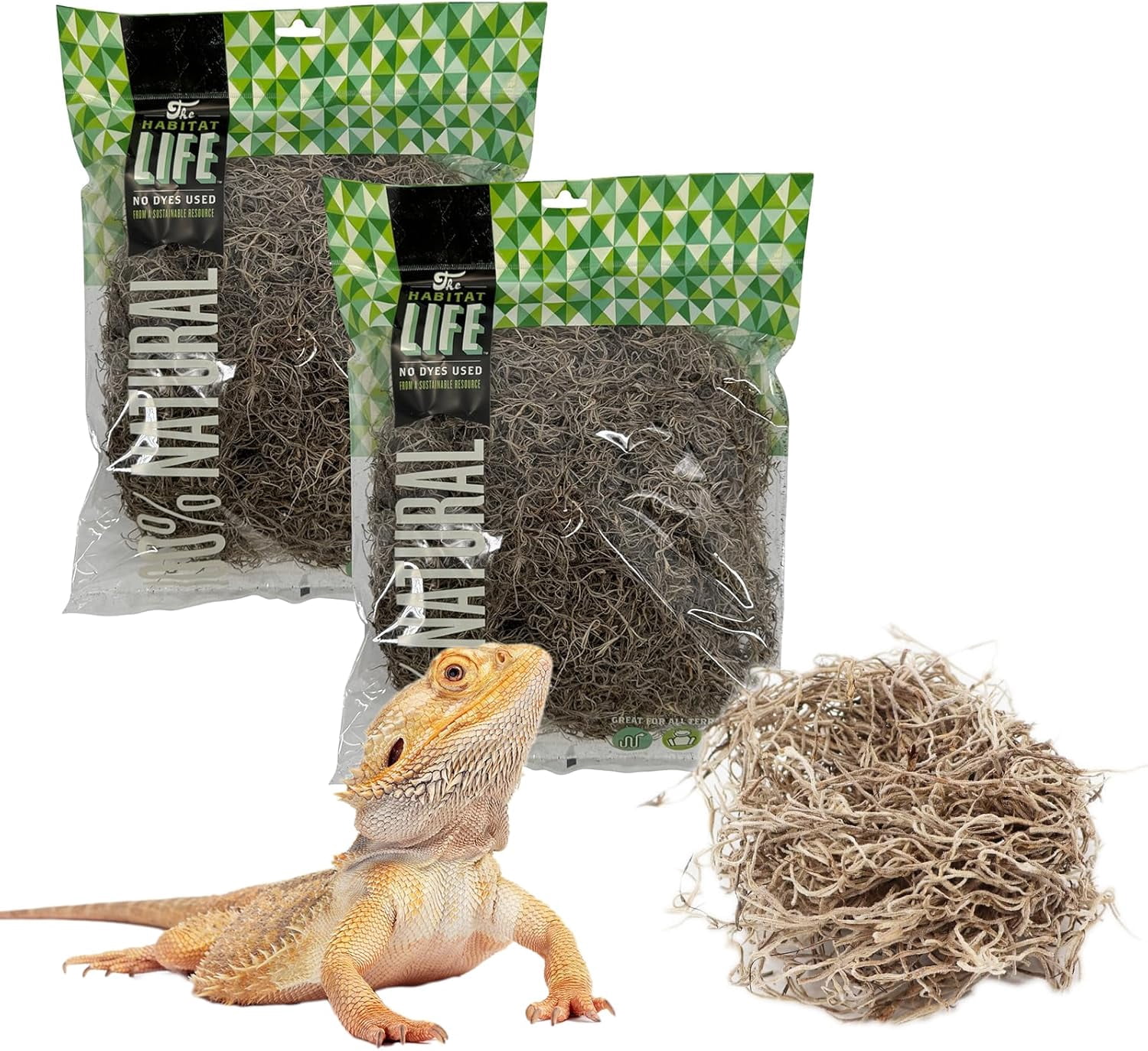 Quality Growers The Habitat Life - Natural Spanish Moss - for Reptiles ...