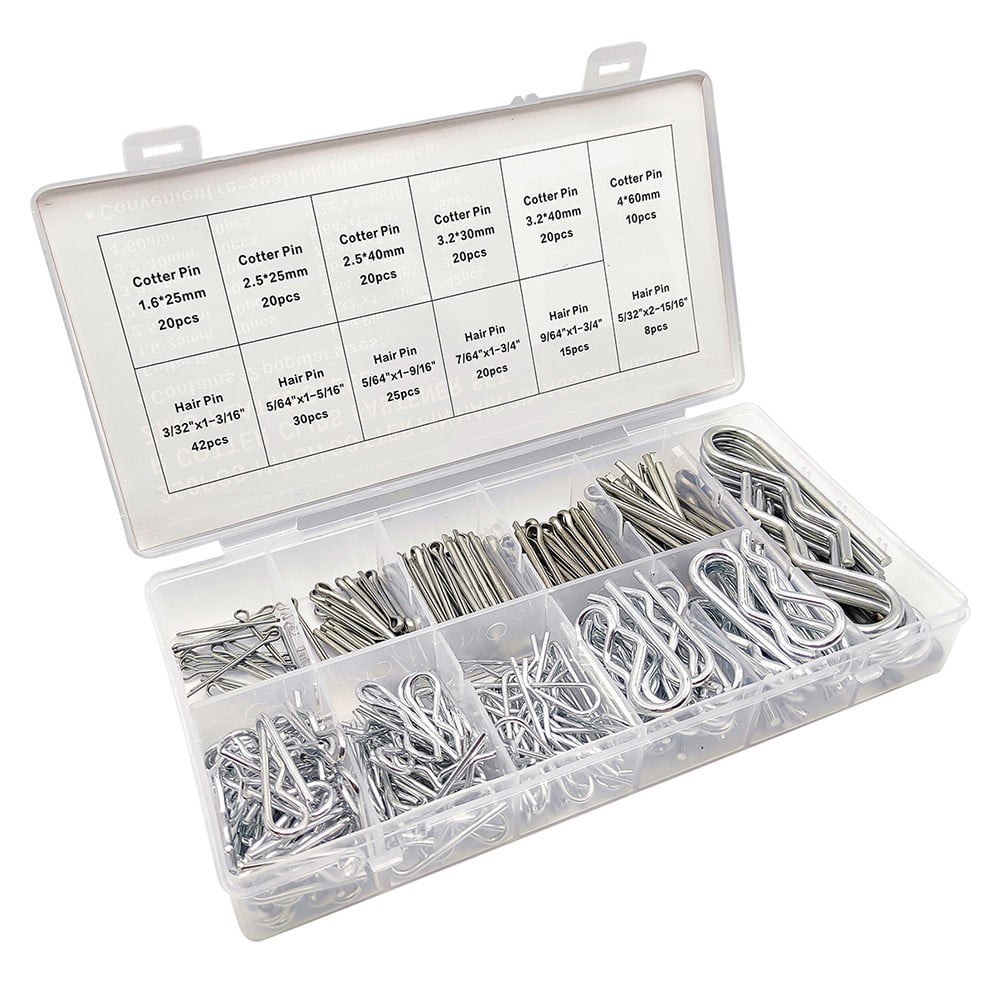 Quality Heavy Duty Steel Cotter Pin R Clips Spring Retaining Hair Pins ...