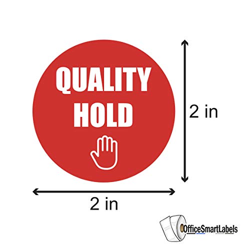 Quality Hold Stickers - 2 inch Round Circle in Red Color Coding Labels ...