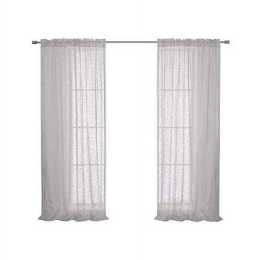 Basic Home Rod Pocket Sheer Voile Window Curtains - Pumpkin Spice, 84 in. Long - Walmart.com