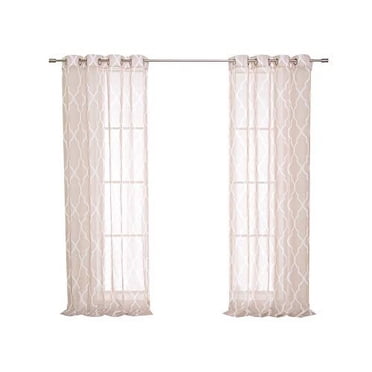 Stacey Ruffled Window Swag Set with Rod Pocket Top - Classic Home Decor ...