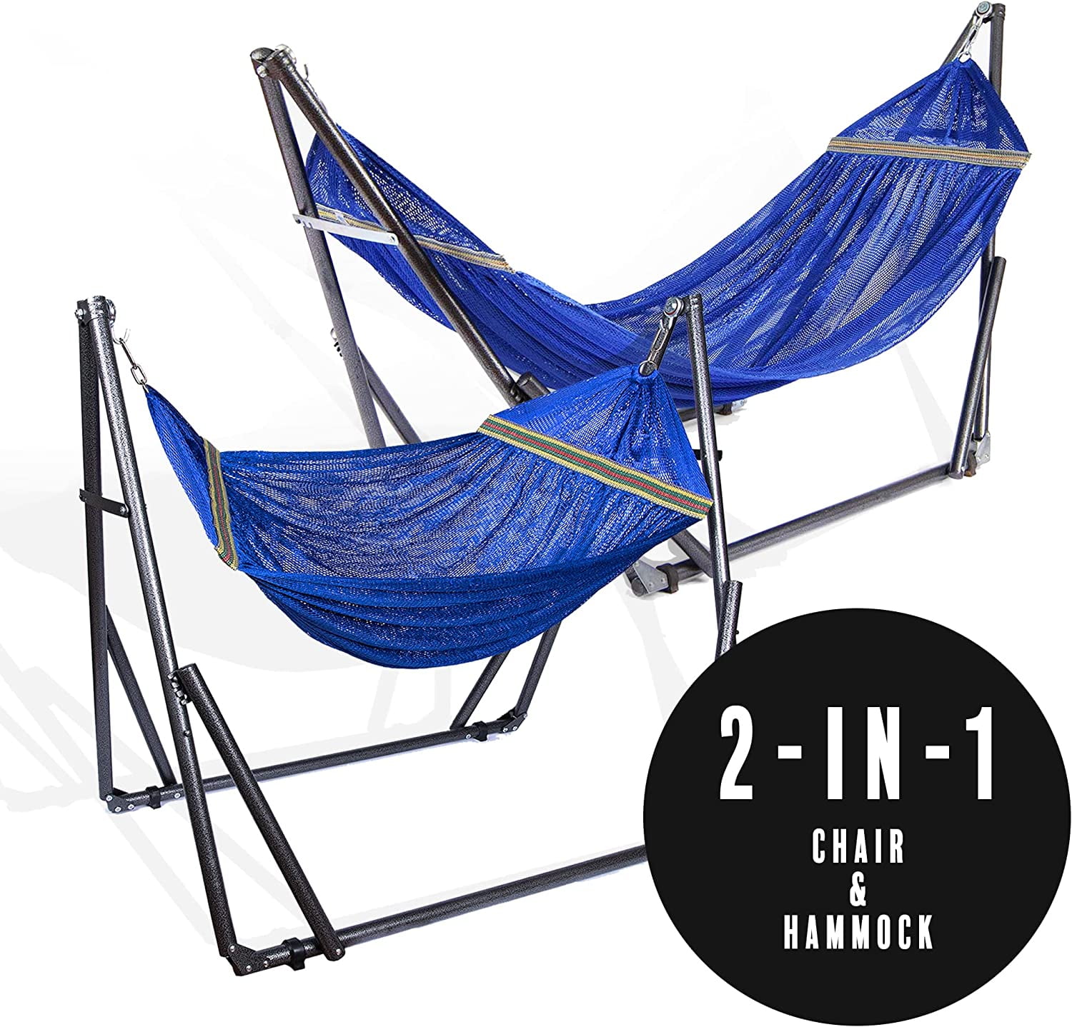 Quality Home EZ Daze Portable 2 in 1 Hammock and Swinging Chair with ...