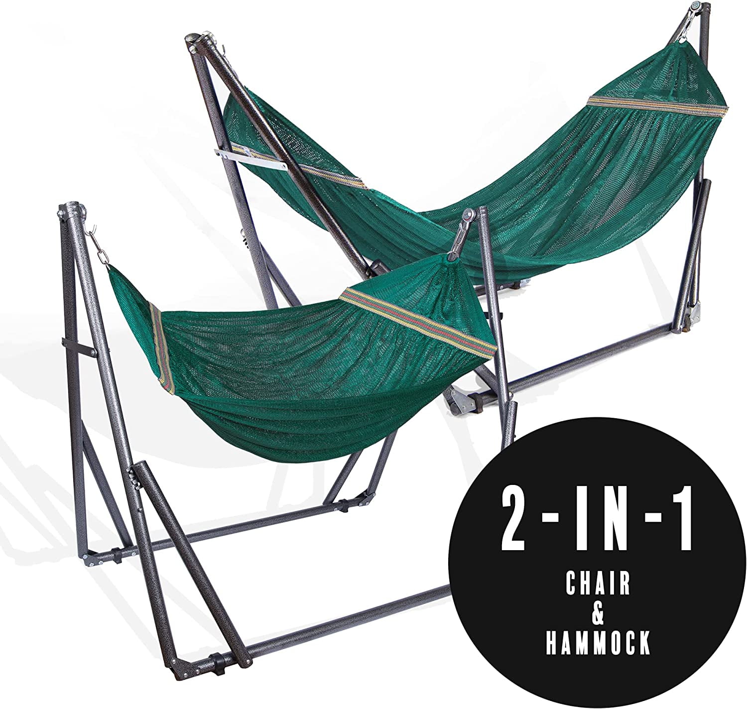 Quality Home EZ Daze Portable 2 in 1 Hammock and Swinging Chair with ...