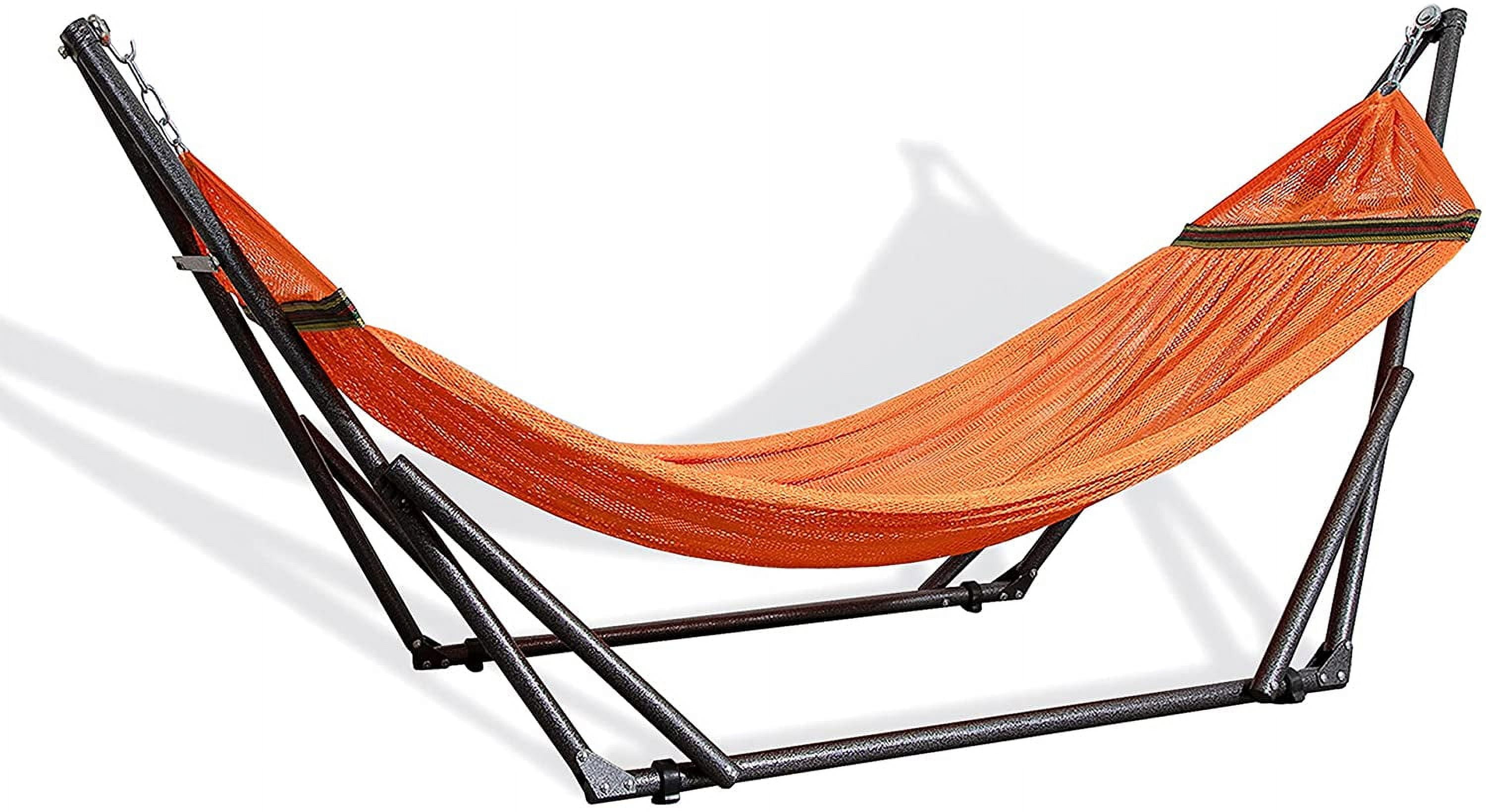 Aurora Home EZ Daze Portable Double Sized Hammock with Stand Orange ...