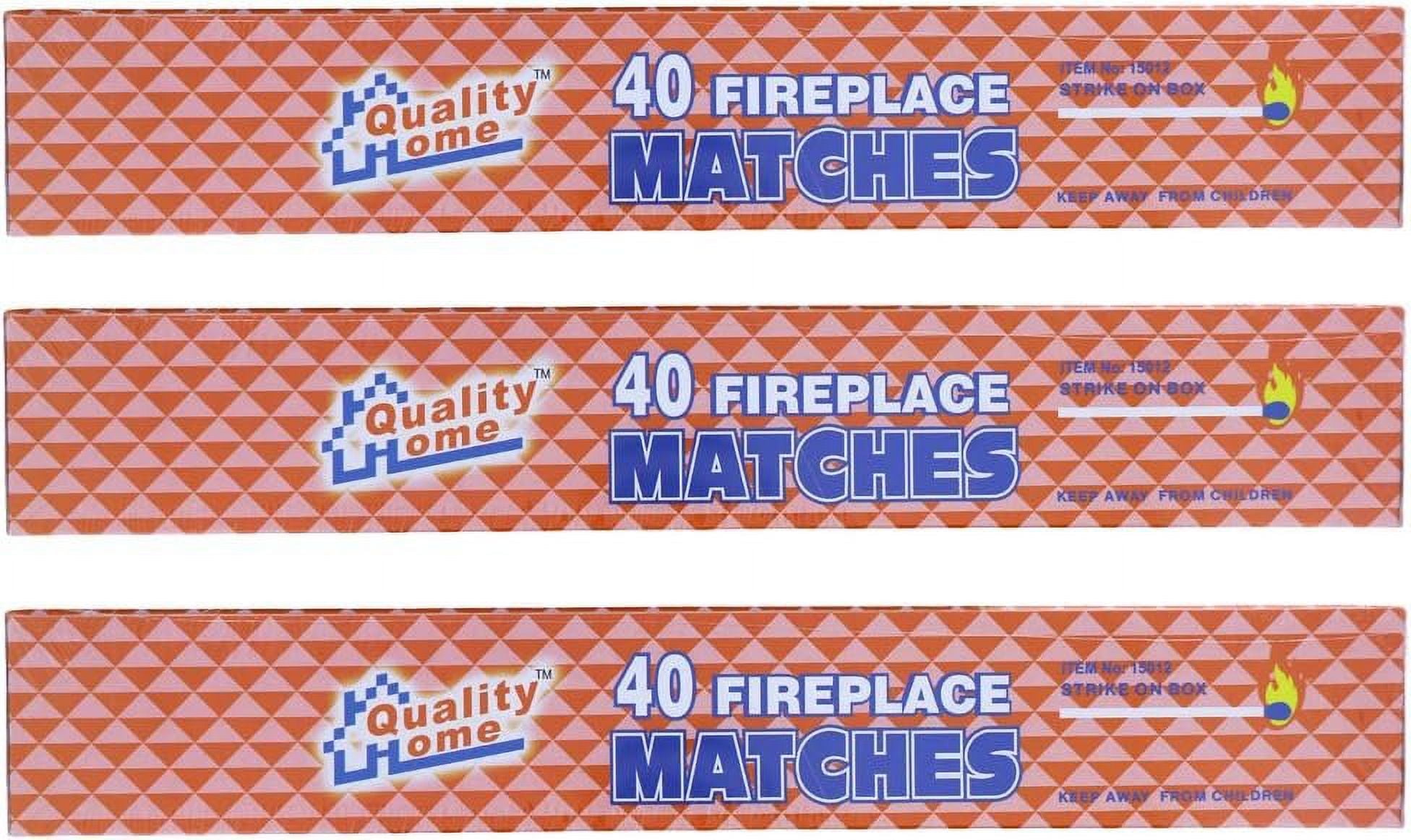 Quality Home Long Wooden Fireplace Matches for Candles, Camping, BBQ ...