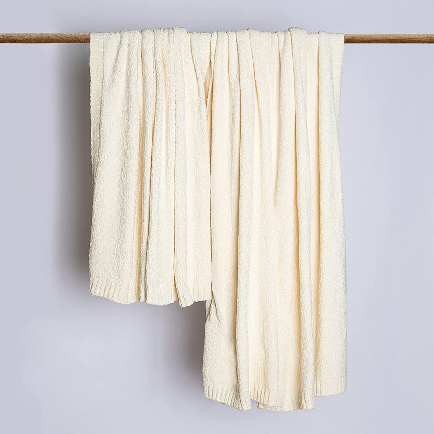 Quality Home Shiny Chenille Throw Blanket-80" White - Walmart.com