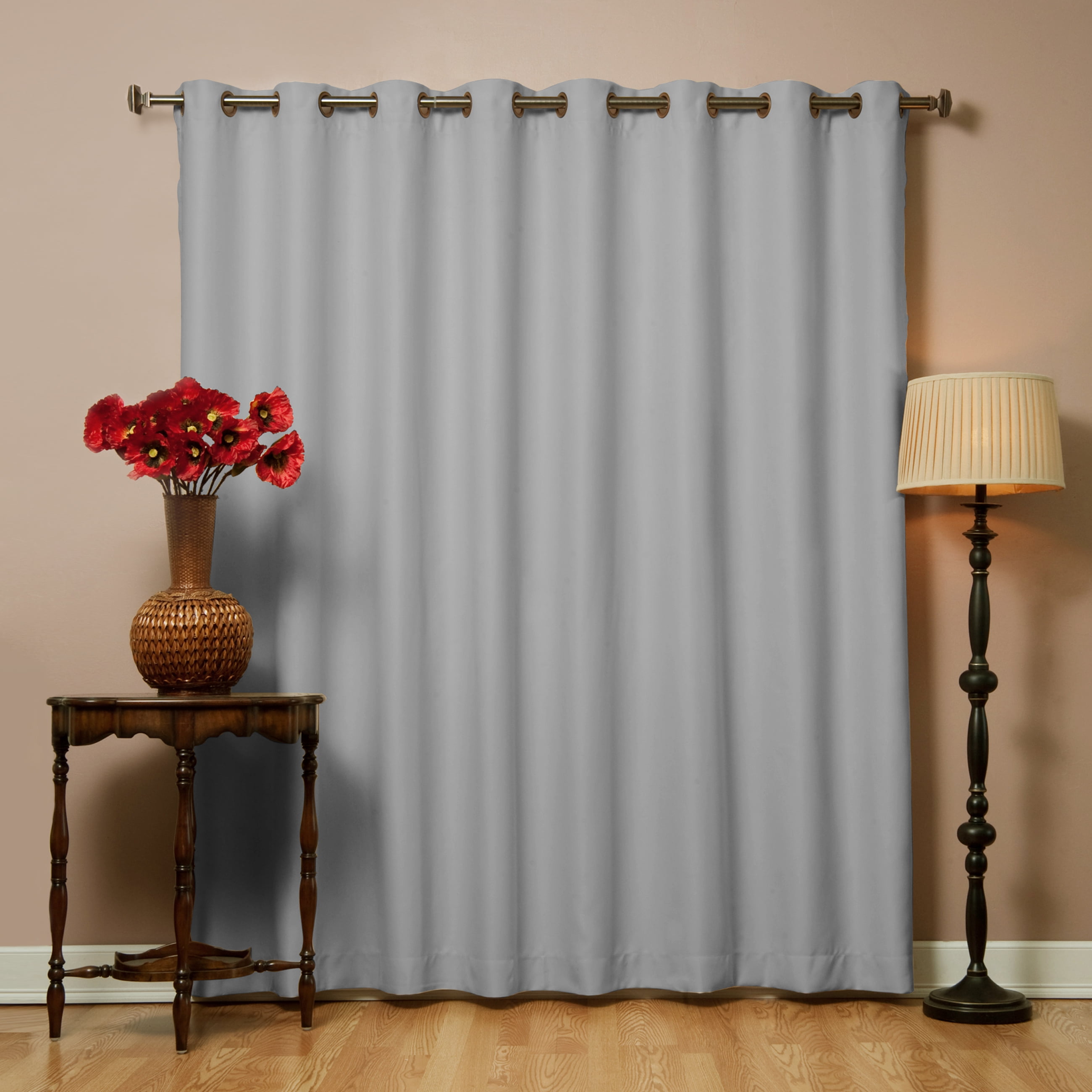 Quality Home Products, Wide Blackout Curtain Panel, Grey, Bronze ...