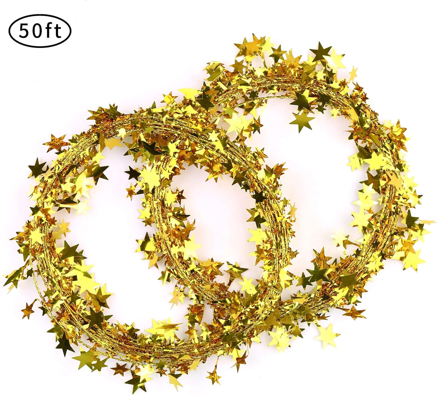 Quality Paper, Festive Occasions Star Tinsel Wire Garland For Home ...