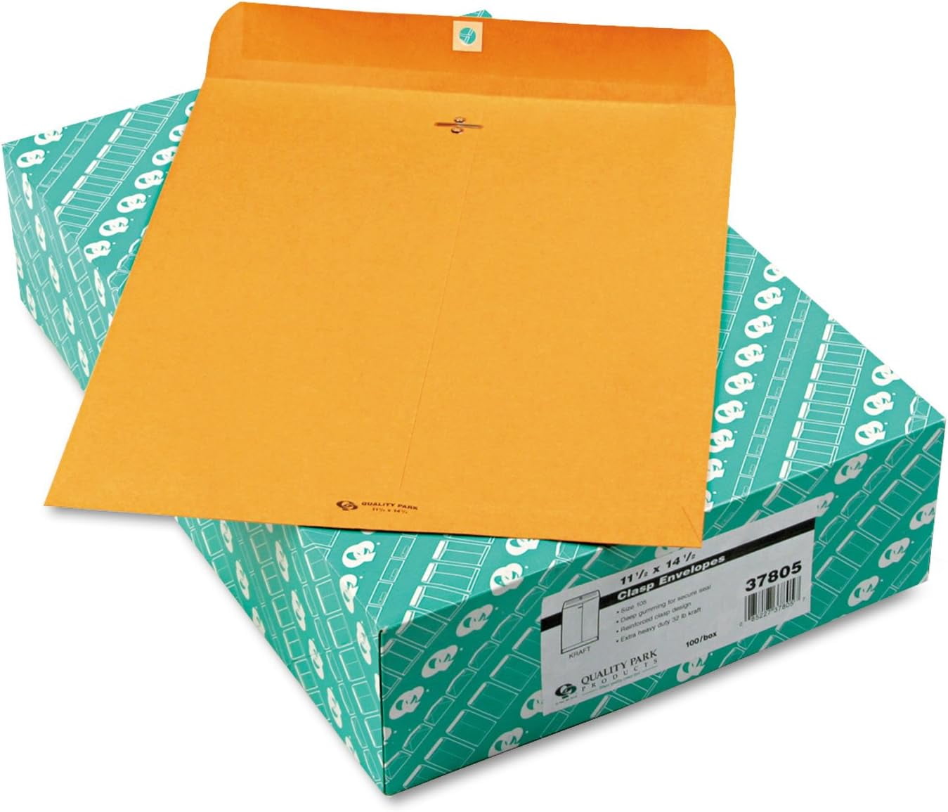 Quality Park 37805 Clasp Envelope, 11 1/2 x 14 1/2, 32lb, Brown Kraft ...