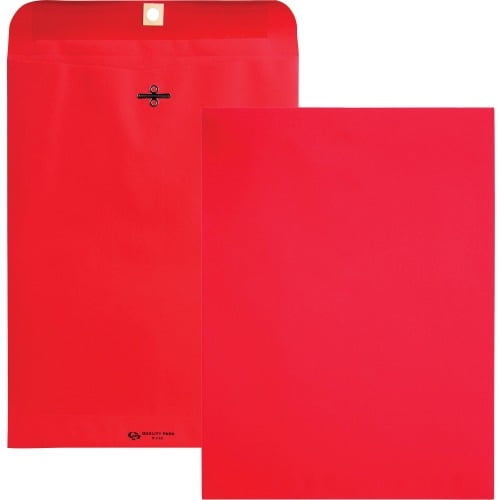 Quality Park Brightly Colored 9x12 Clasp Envelopes Clasp - #90 - 9 ...