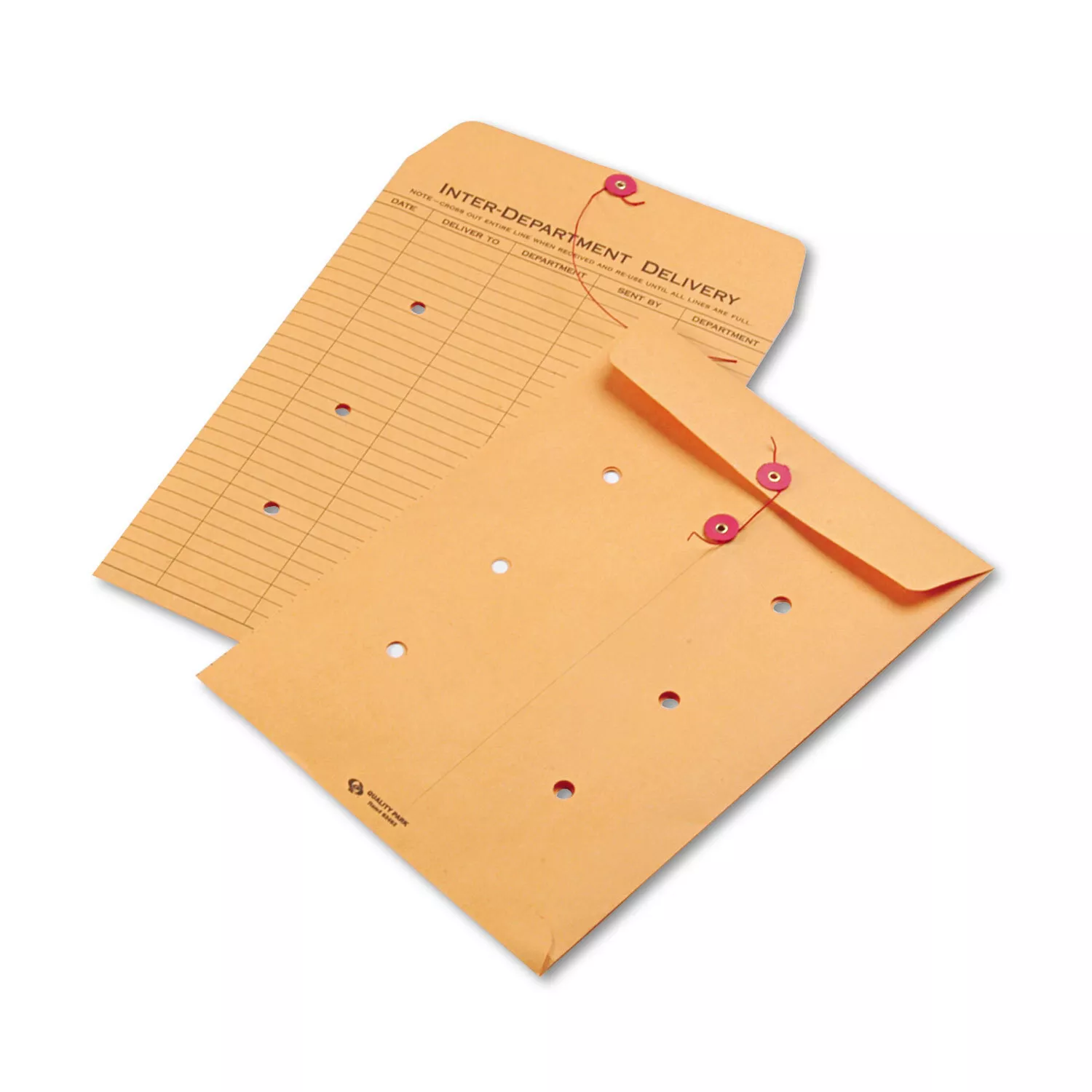 Quality Park Brown Kraft String & Button Interoffice Envelope 9 x 12 ...