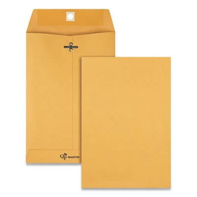 Quality Park Clasp Envelope 6 1/2 x 9 1/2 32lb Brown Kraft 100/Box ...