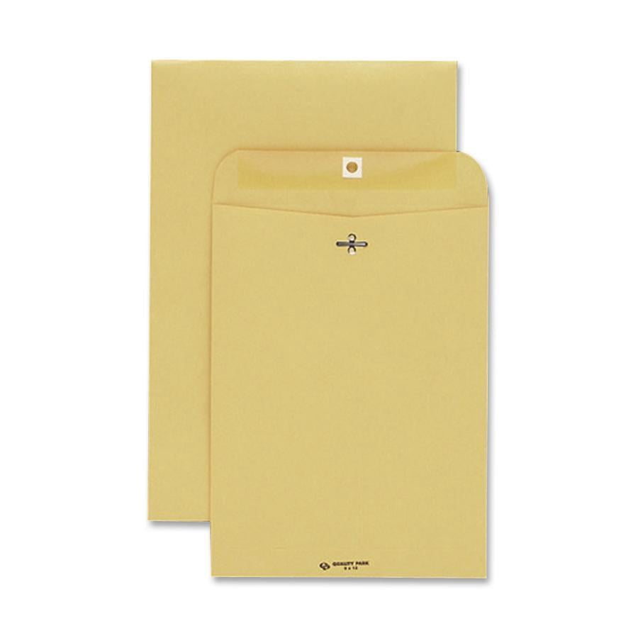 Quality Park Clasp Envelope 6 1/2 x 9 1/2 32lb Brown Kraft 100/Box ...