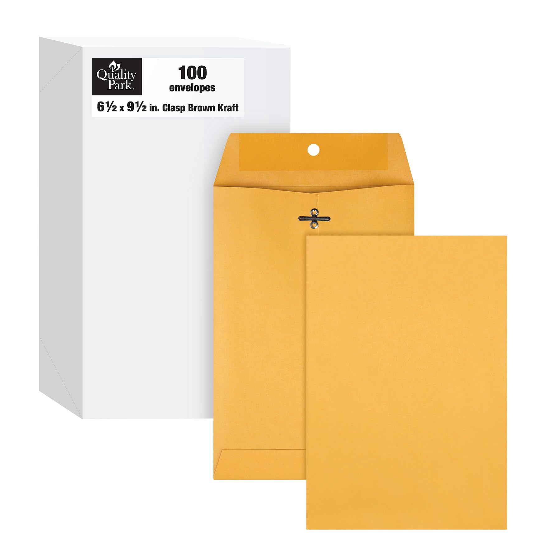 Quality Park Clasp Envelopes, 6.5 x 9.5 - Inch, Brown Kraft, Box of 100 ...