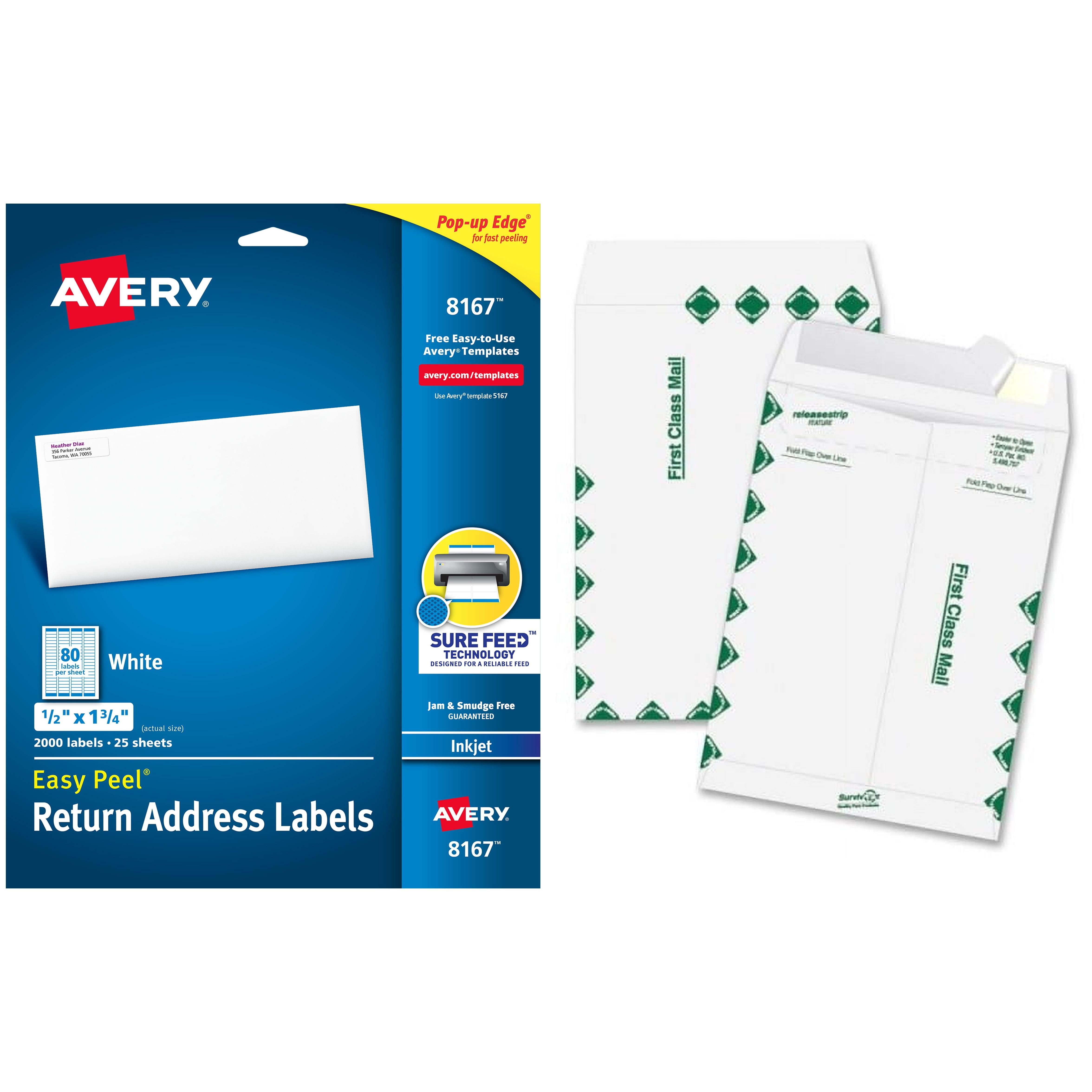 Quality Park Survivor Tyvek First Class Envelopes Pair with Avery 8167 ...