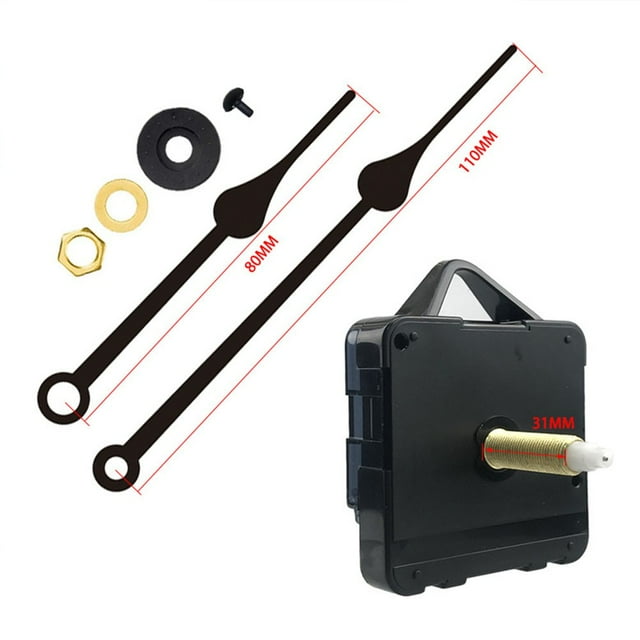 Quality Silent Quartz DIY Mechanism Movement Kit Large Long Hands Clock ...
