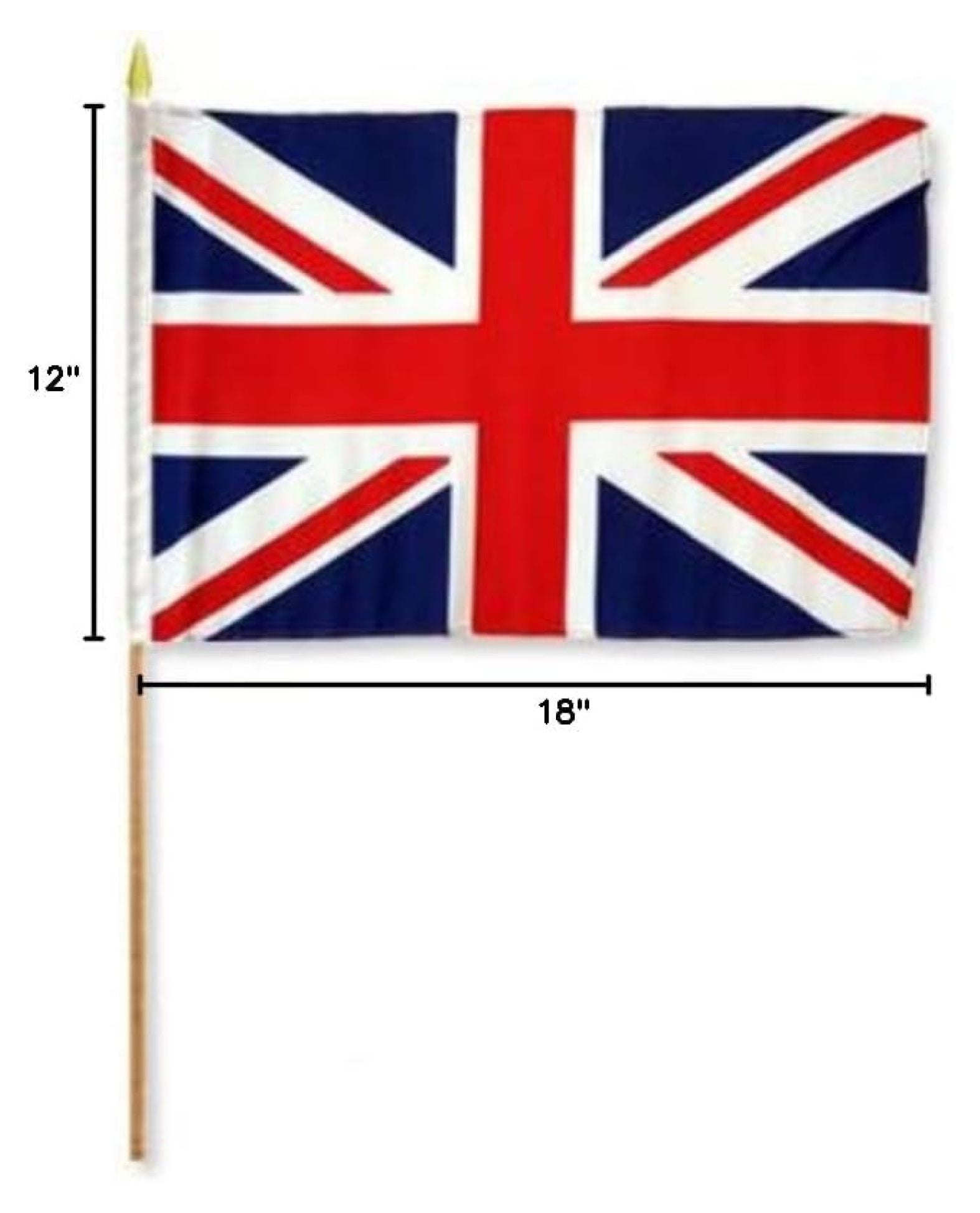 Quality Standard Flags One Dozen United Kingdom Stick Flag, 12 by 18 ...