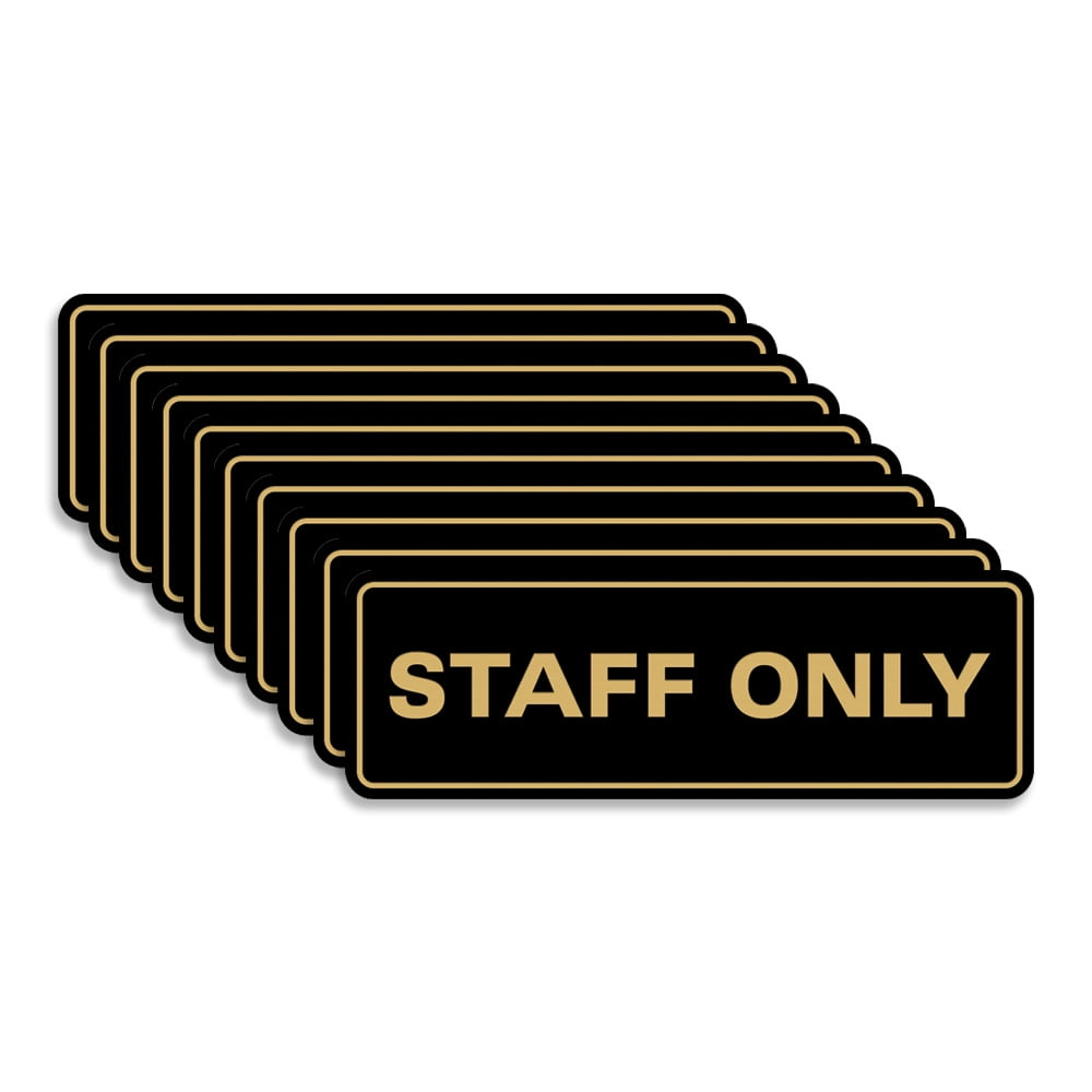 All Quality Standard Staff Only Wall or Door Sign | Easy Installation ...