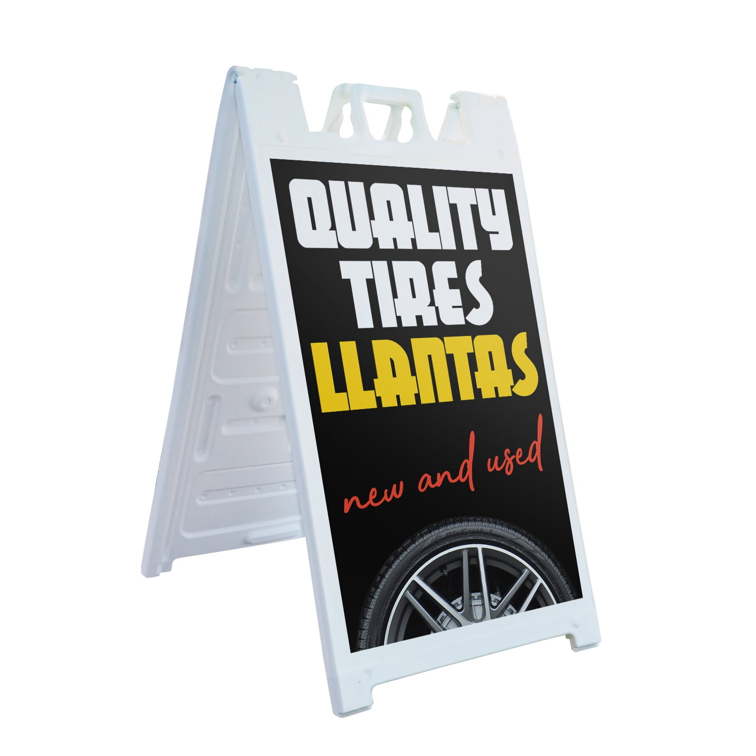Quality Tires Llantas 24" x 36" Double Sided A-Frame Sidewalk Sign ...