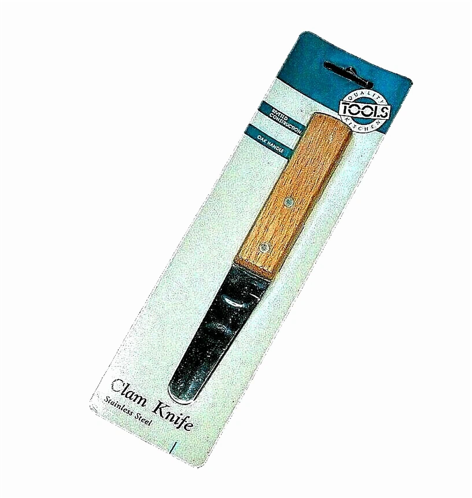 Quality Tools Clam Oyster Knife Stainless Steel Blade Oak Handle ...