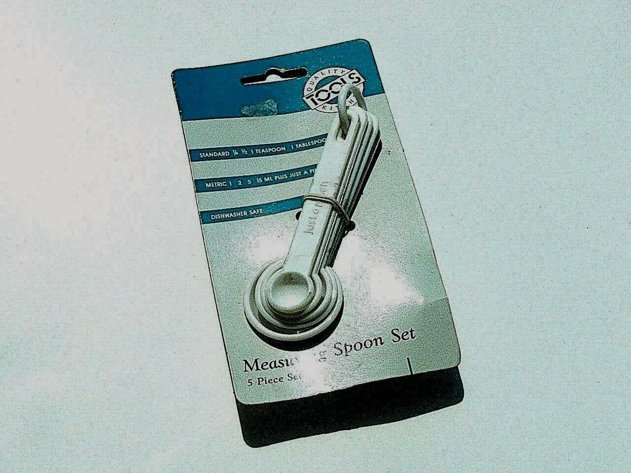 Quality Tools Measuring Spoons Melamine White 5 Piece Set Standard ...