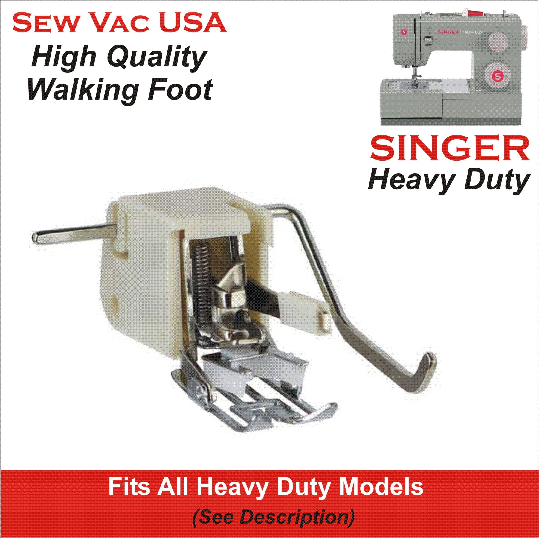 Quality Walking / Evenfeed Foot For SINGER Heavy Duty Model 4423 ...