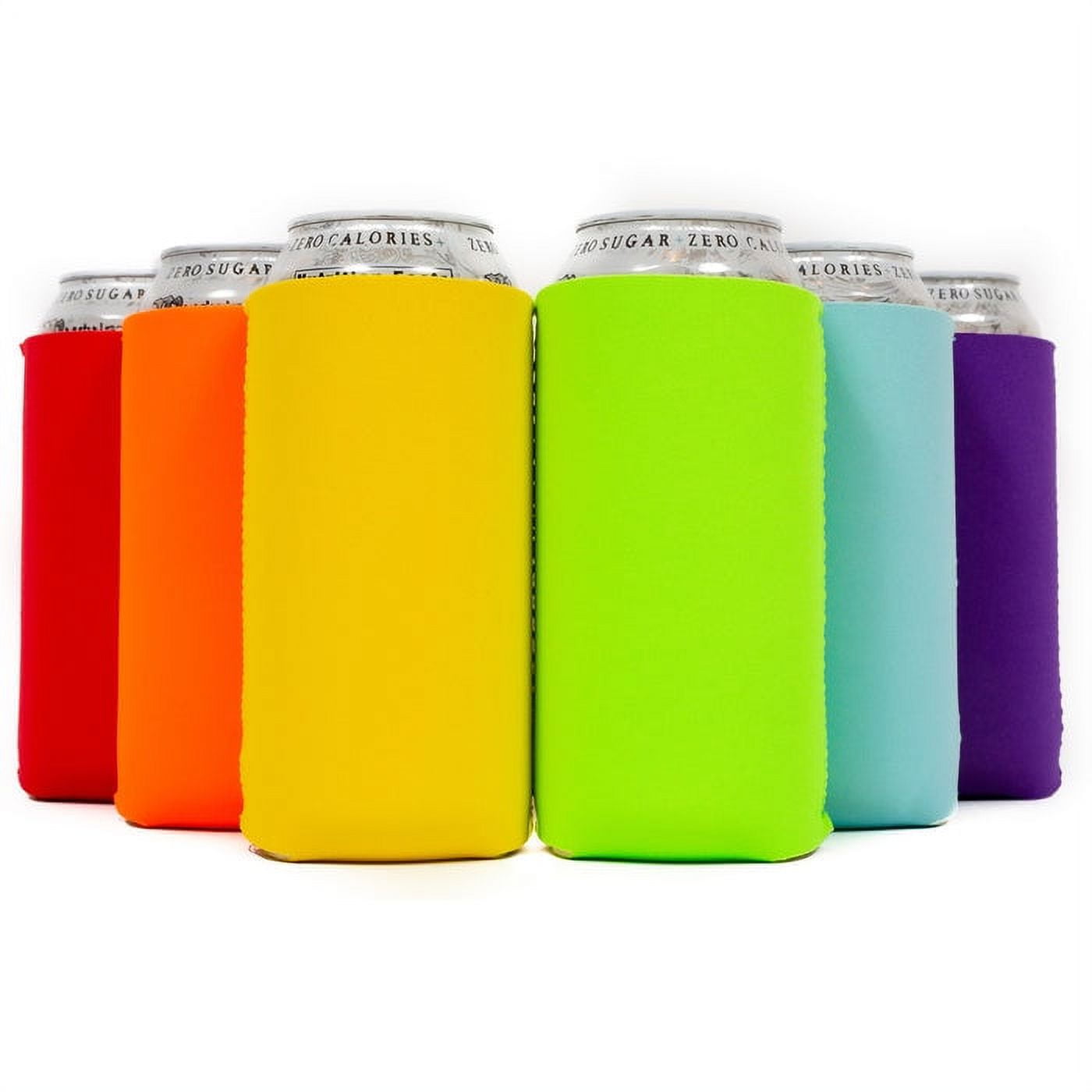 QualityPerfection Can Cooler Sleeves, 16 oz Neoprene Blank Coolers ...