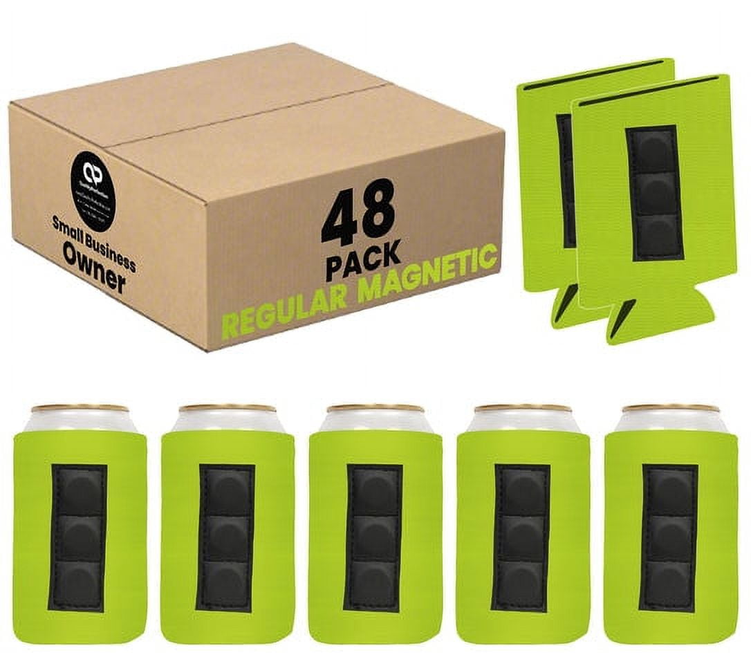 QualityPerfection Magnetic Can Cooler Sleeve (48 Pack ) Neoprene Beer ...