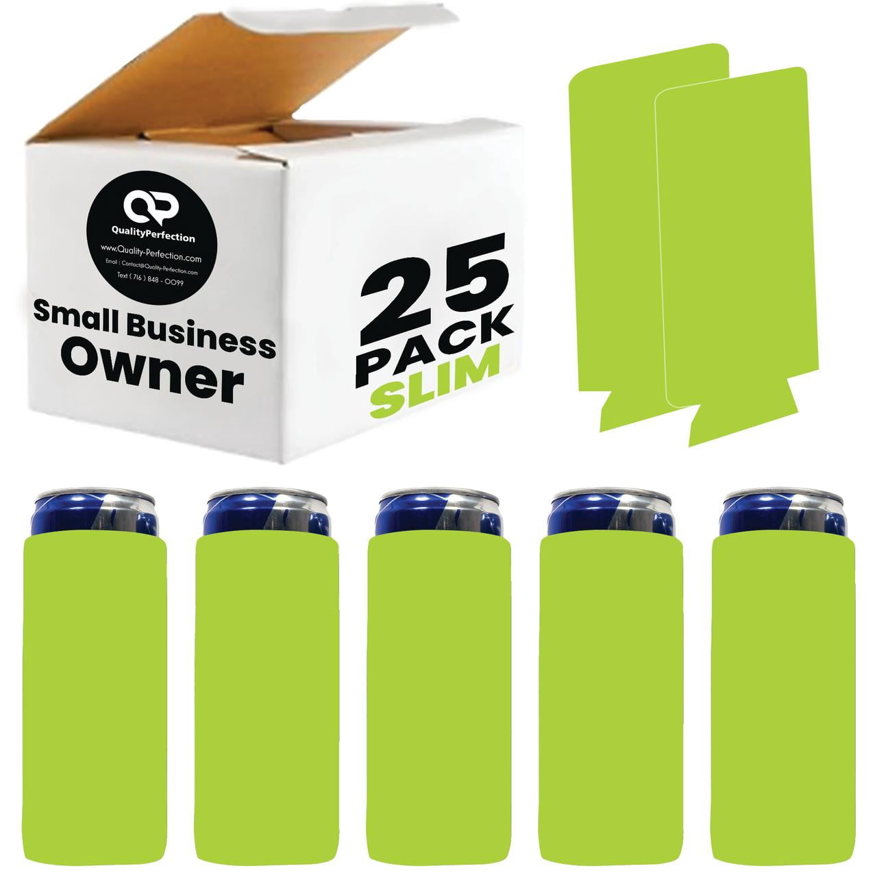 QualityPerfection Slim Can Cooler Sleeves (25-Pack) Insulated foam ...