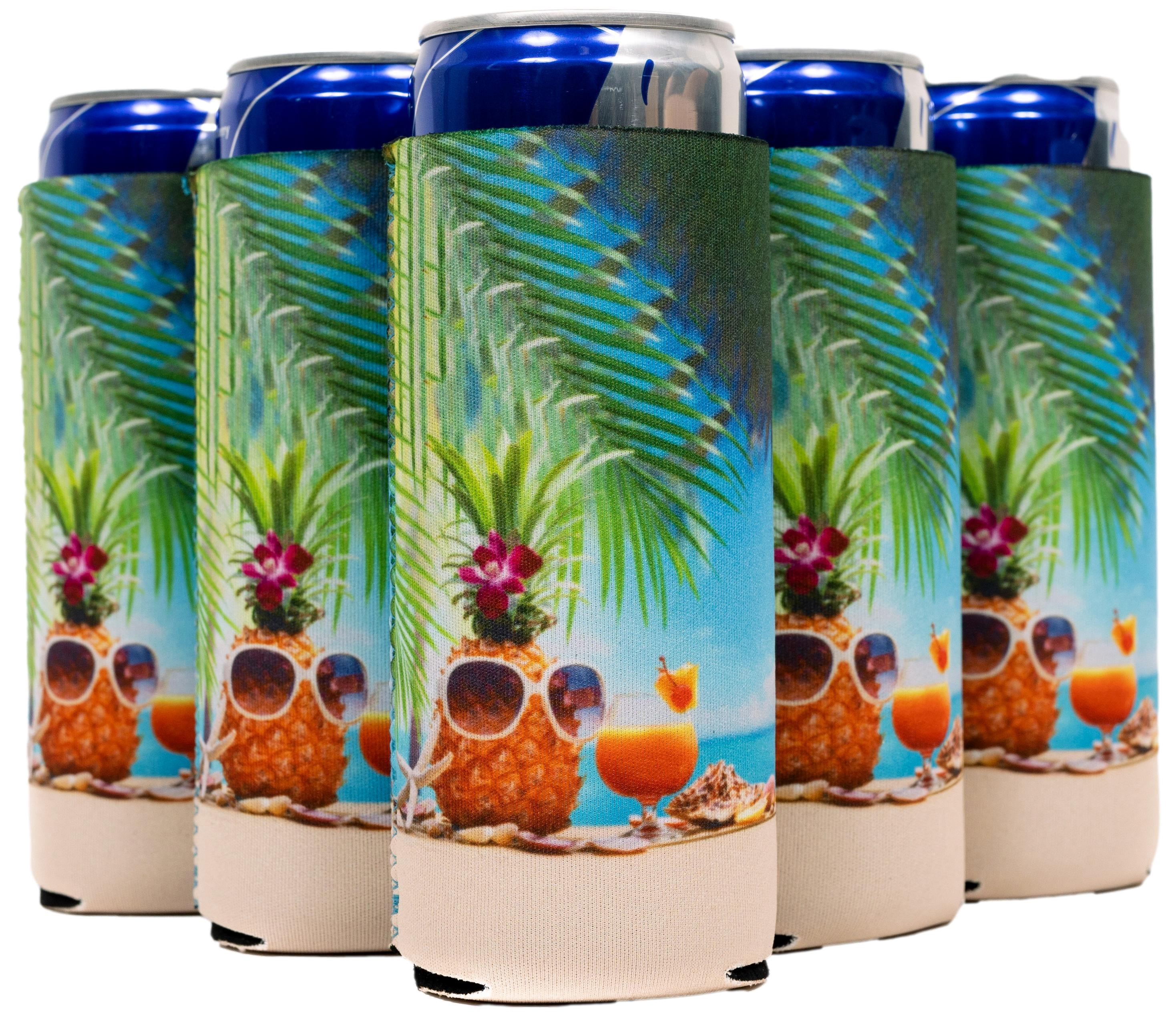 QualityPerfection Slim Can Cooler Sleeves, Beer/Energy Drink Pattern ...