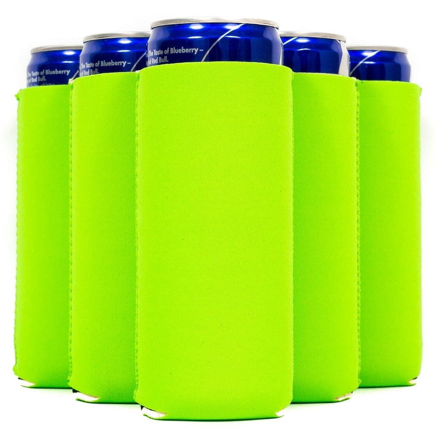 QualityPerfection Slim Can Coolers Blank 4mm Neoprene Can Holder 12 fl ...