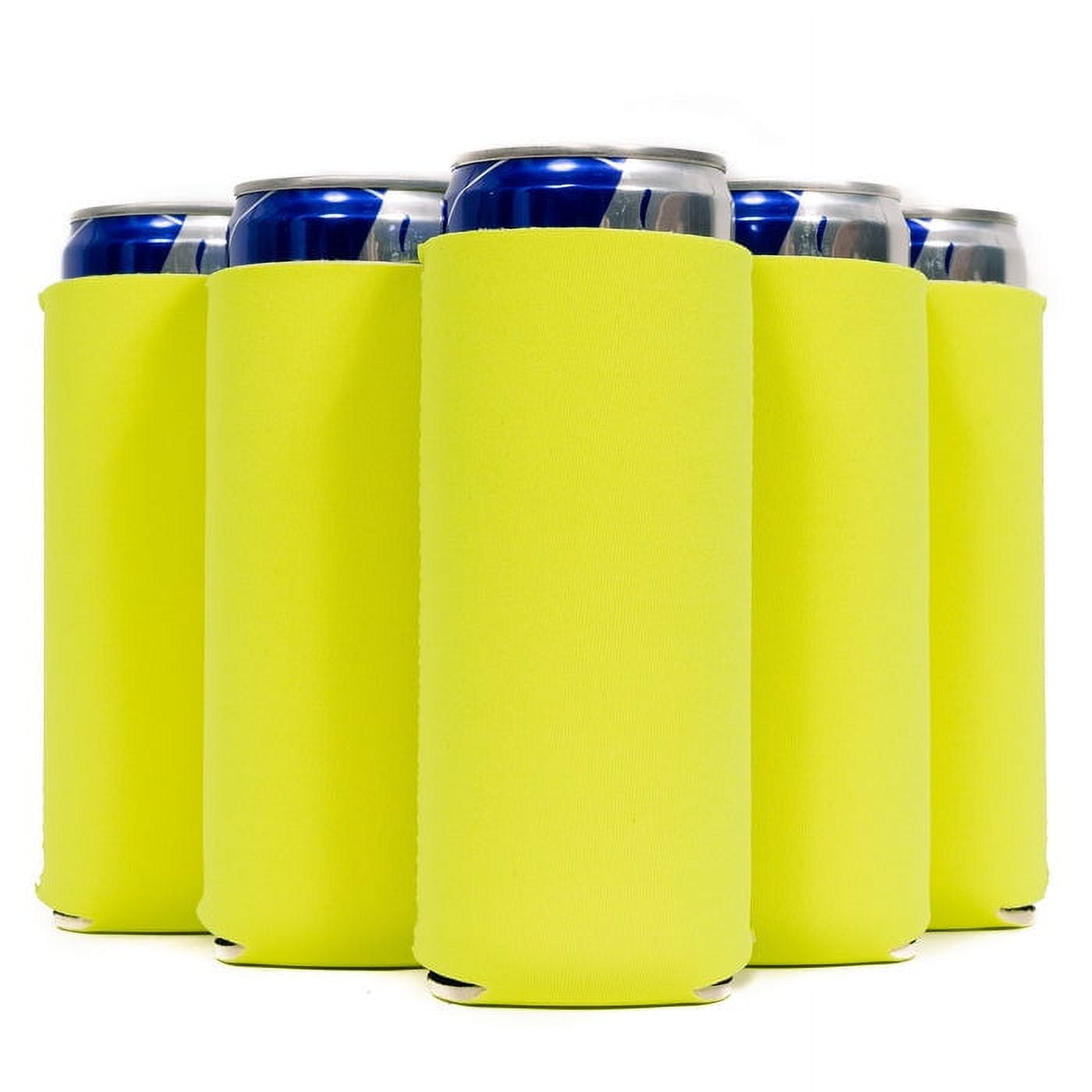 QualityPerfection Slim Can Coolers Blank 4mm Neoprene Can Holder 12 fl ...