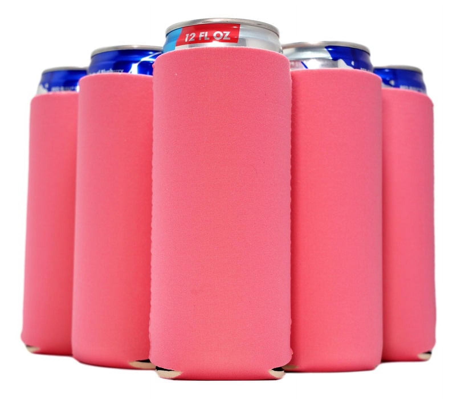 QualityPerfection Slim Can Coolers Blank 4mm Neoprene Can Holder 12 fl ...