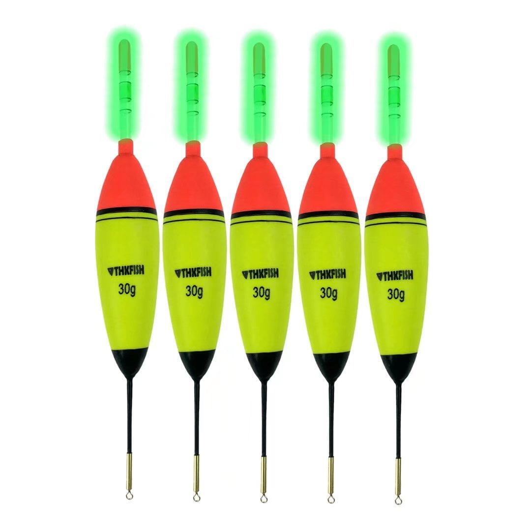 QualyQualy 5Pcs EVA Foam Fishing Floats Night Lighted Glowing Bobbers ...