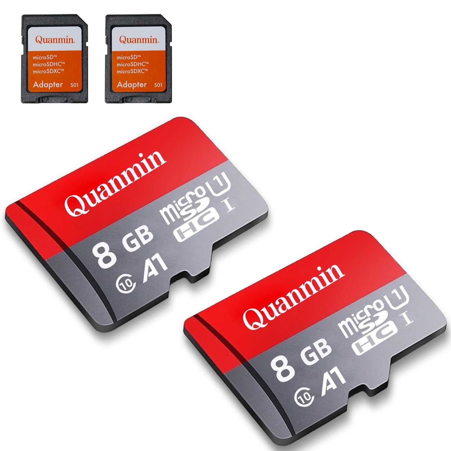 Quanmin Ultra 8GB Memory Card, C10 Micro SD Card, Micro SDHC A1 UHS-I Memory TF Card for Camera ...