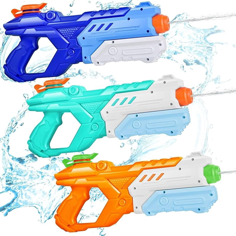Quanquer 3 Pack Water Guns for Kids Adults - 600CC Squirt Water Toy Gun ...