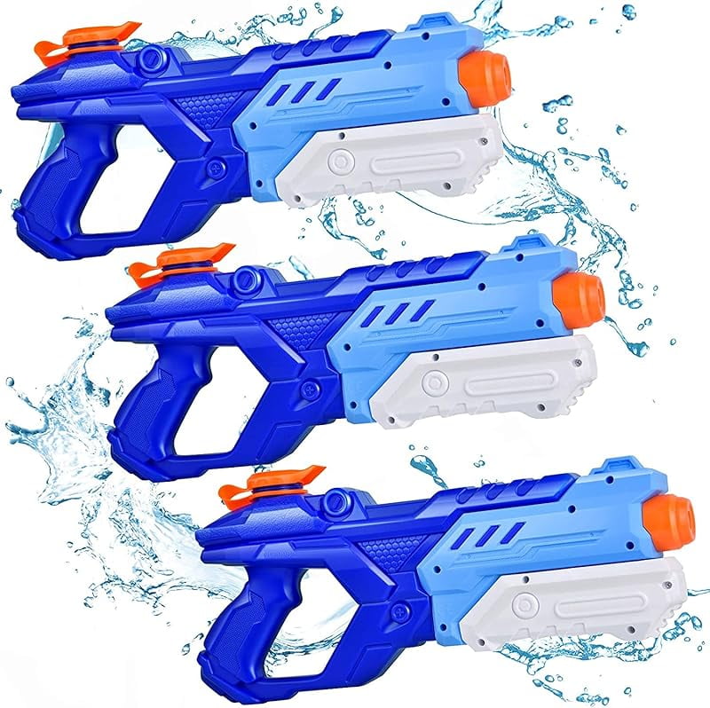 Quanquer 3 Pack Water Guns for Kids Adults - 600CC Squirt Water Toy Gun ...