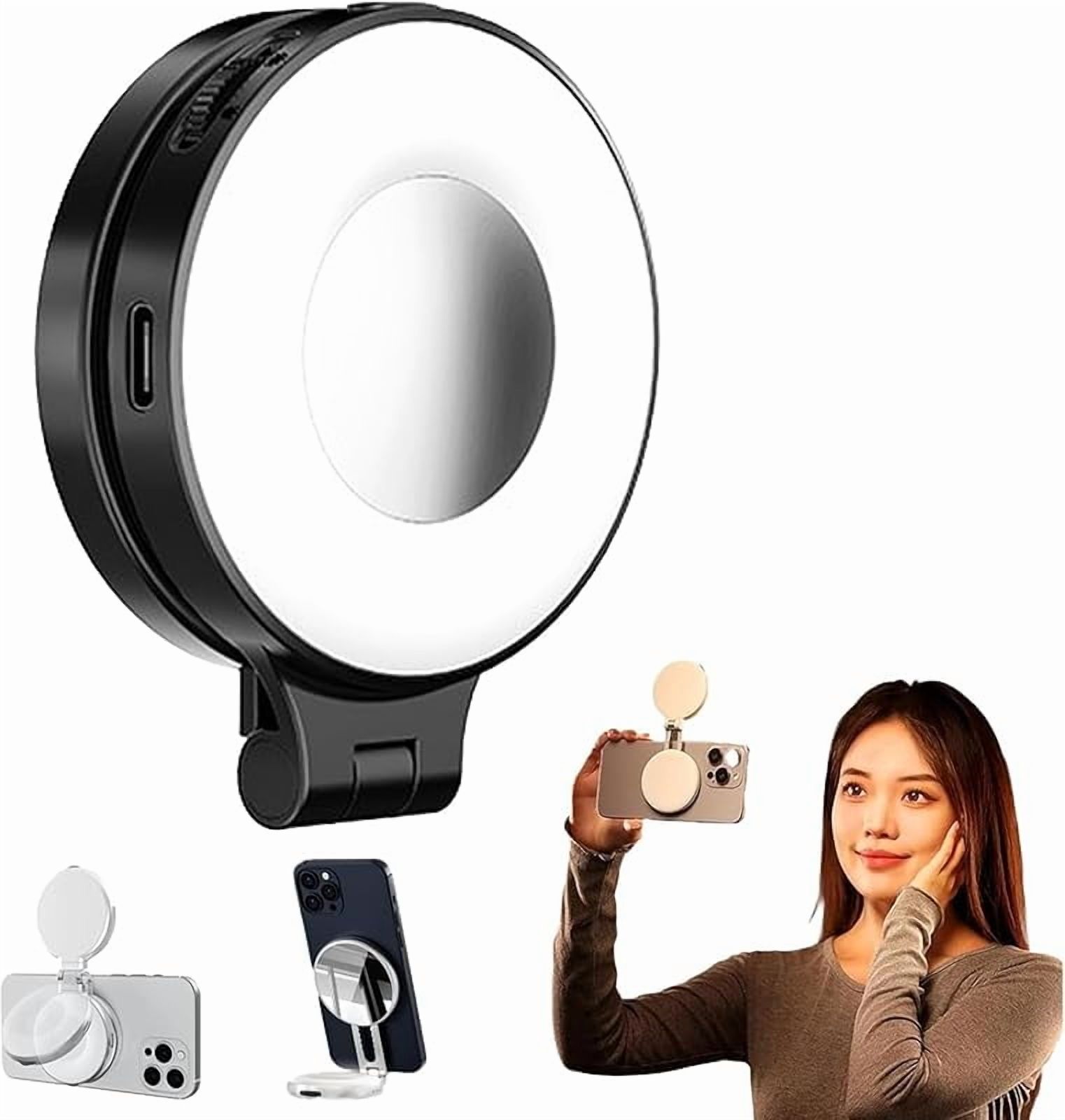 Quantifty 3-in-1 Magnetic Beauty Selfie Light for Phones, 3 Light Modes ...