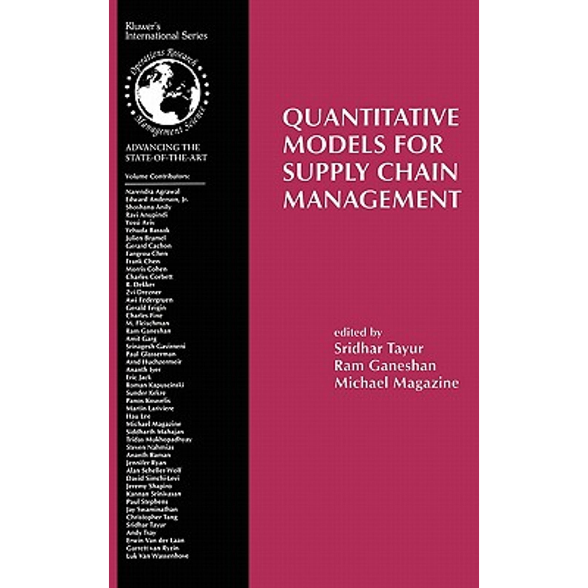 Pre-Owned Quantitative Models for Supply Chain Management (Hardcover 9780792383444) by Sridhar ...